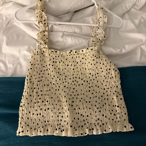 She + Sky | Tops | Polka Dotted Cropped Tank | Poshmark